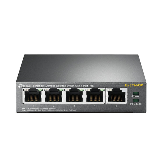Switch de sobremesa con 5 puertos a 10/100 Mbps PoE TP-LINK TL-SF1005P ...